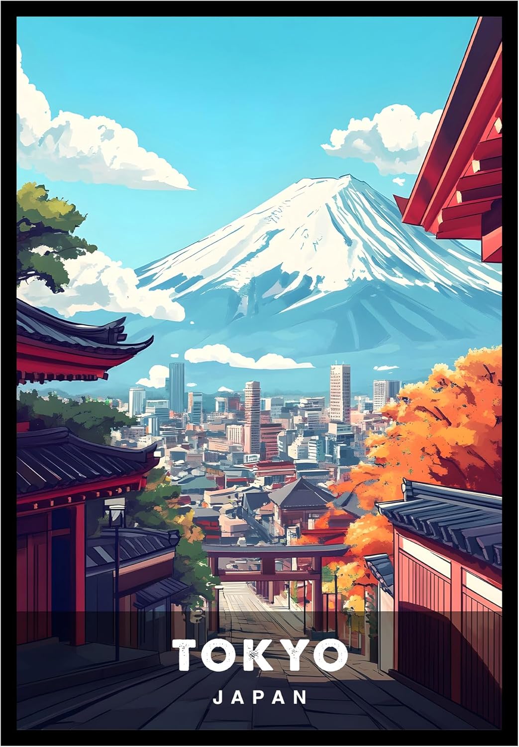 Eastern Print Tokyo Poster, Japan Poster, Tokyo Wall Art, Vintage ...