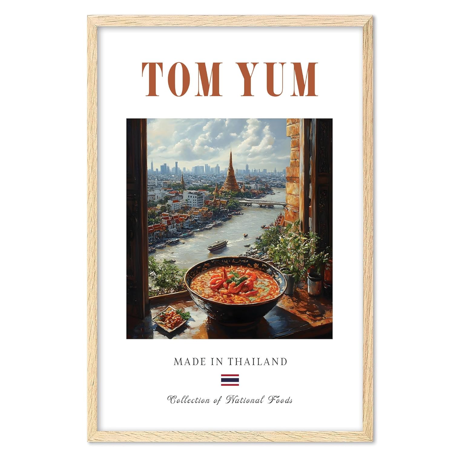Eastern Print Tom Yum Poster, Food Wall Art, Thailand Food Print ...