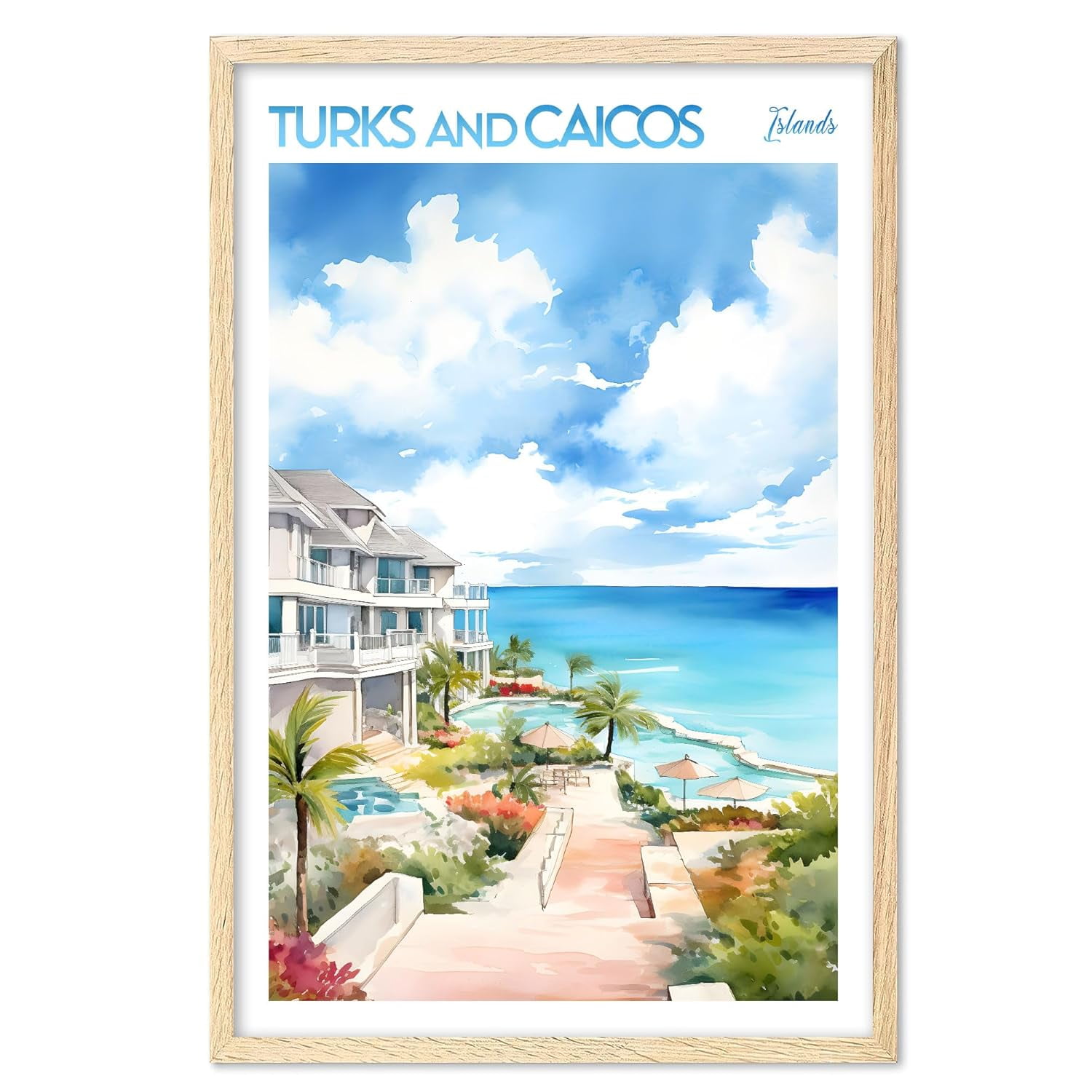 Eastern Print Turks And Caicos Poster, Islands Poster, Turks And Caicos ...