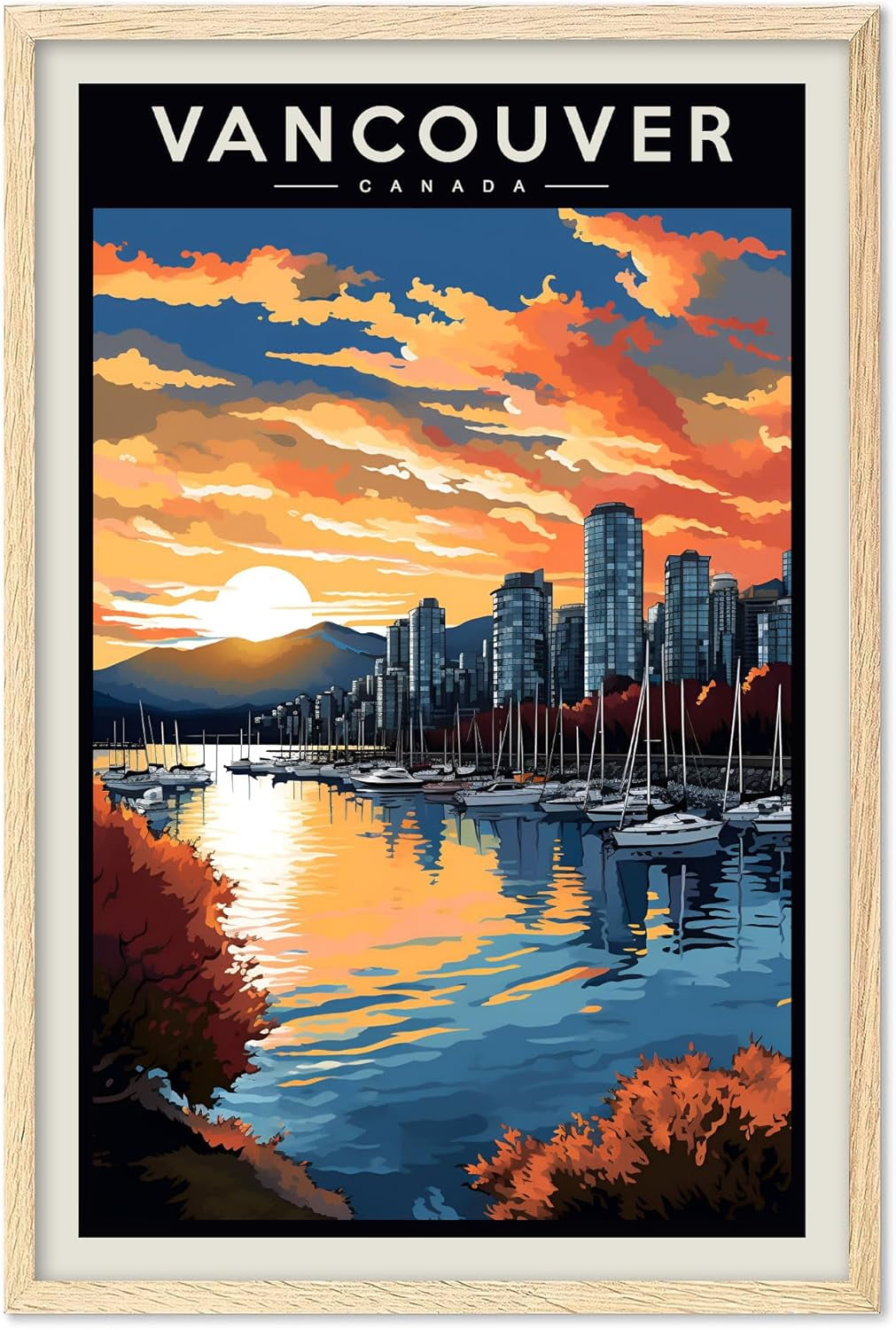 Eastern Print Vancouver Poster, Canada Poster, Canada Wall Art, Vintage ...