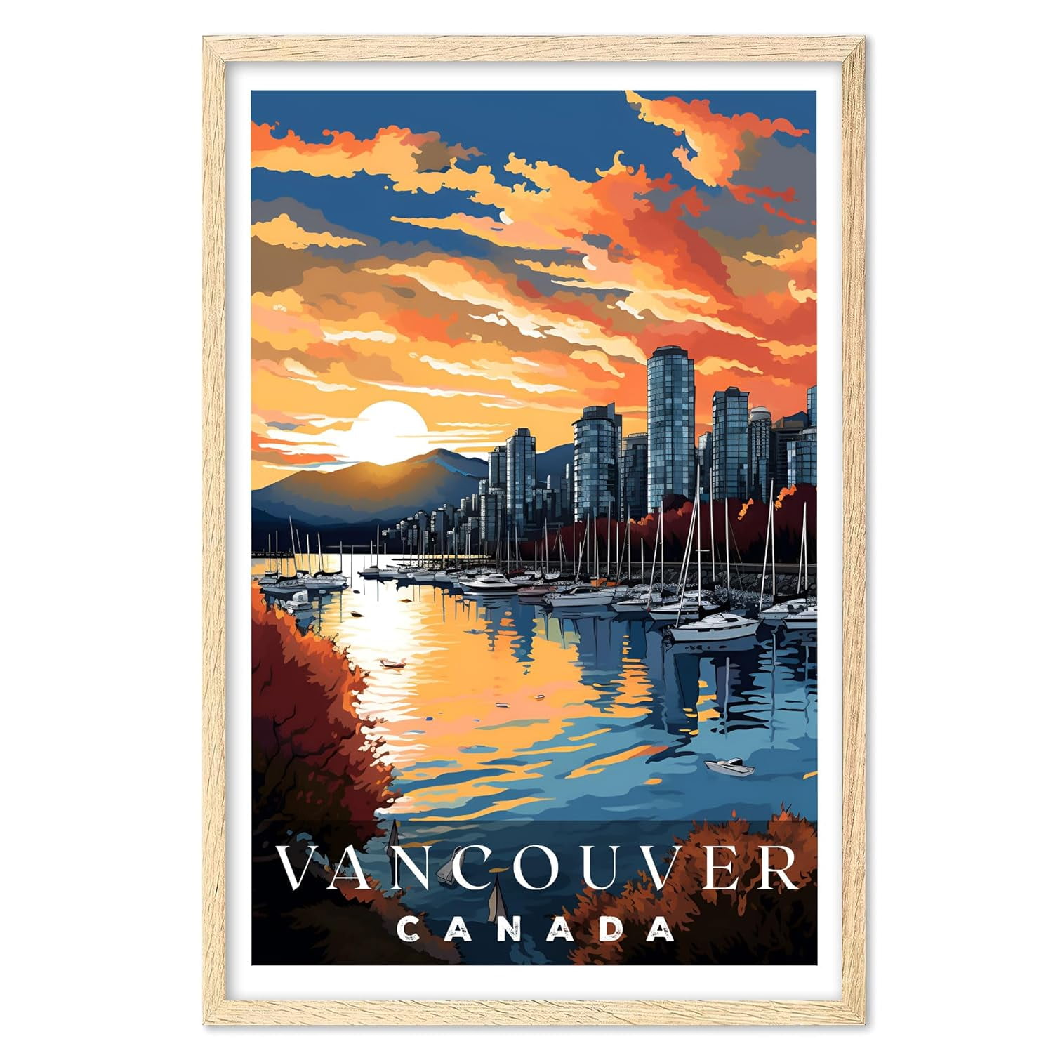 Eastern Print Vancouver Poster, Canada Poster, Canada Wall Art, Vintage ...