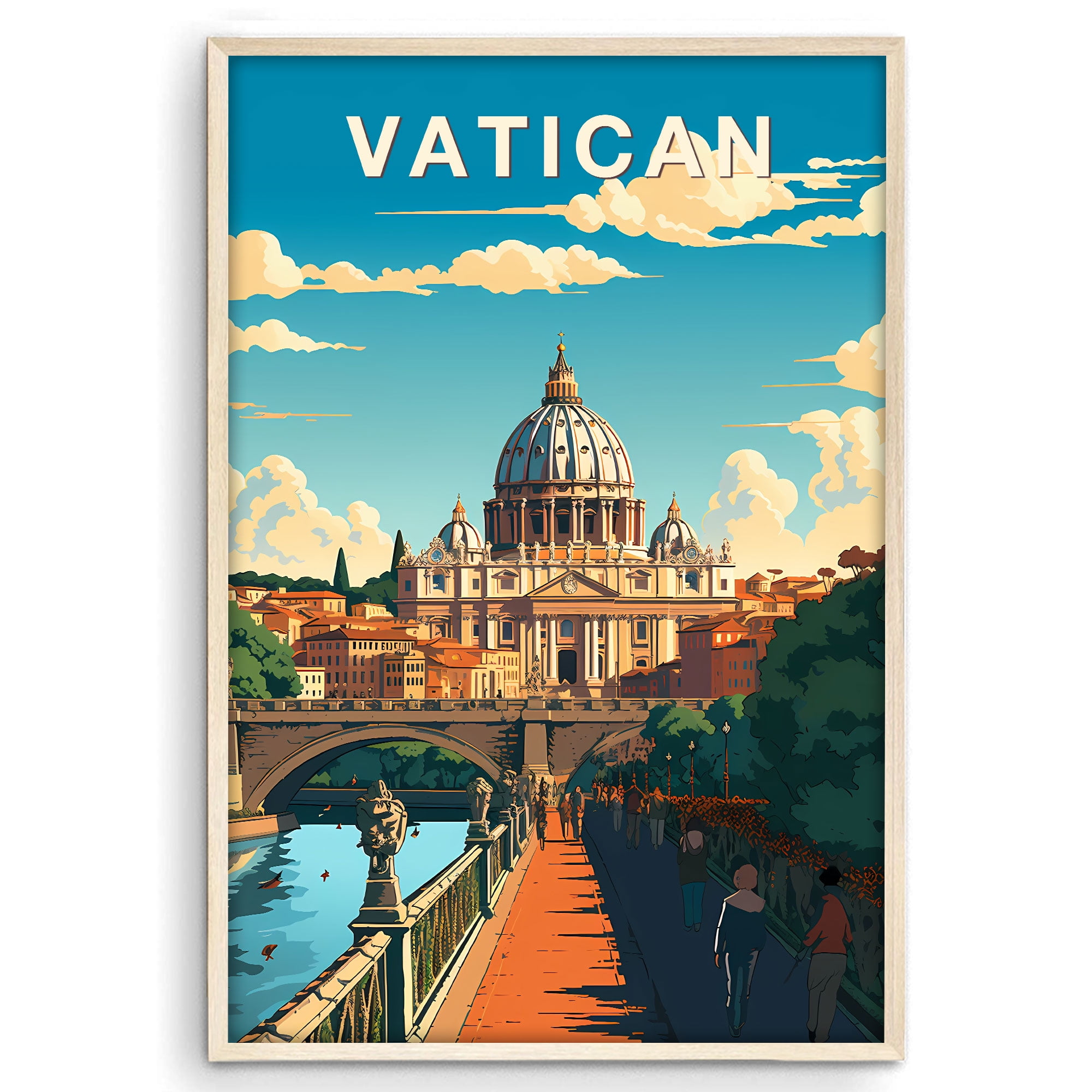 Eastern Print Vatican Poster, Travel Poster, City Prints Wall Decor ...