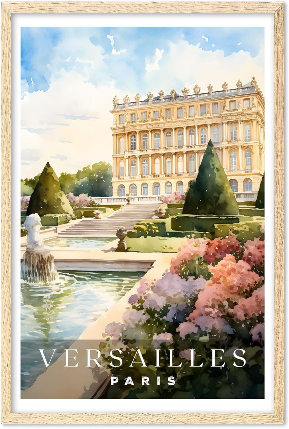 Eastern Print Versailles Poster, Paris Poster, Versailles Wall Art, Vintage Travel Posters, City ...