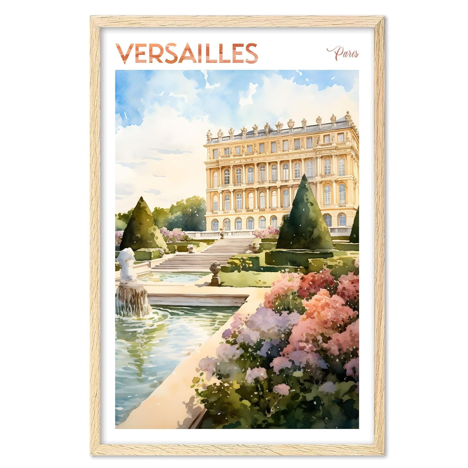 Eastern Print Versailles Poster, Paris Poster, Versailles Wall Art ...