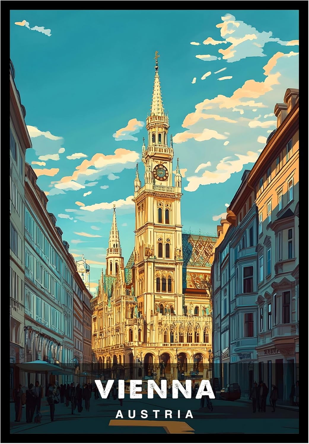 Eastern Print Vienna Poster, Austria Poster, Vienna Wall Art, Vintage ...