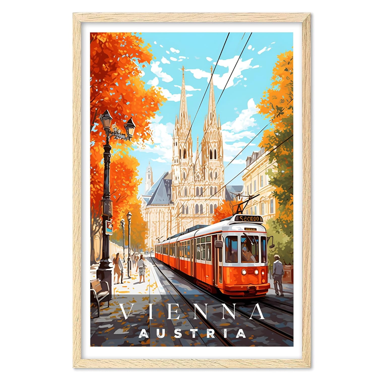 Eastern Print Vienna Poster, Austria Poster, Austria Wall Art, Vintage ...