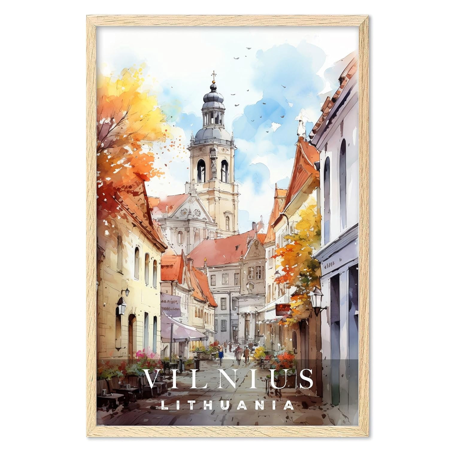 Eastern Print Vilnius Poster, Lithuania Poster, Lithuania Wall Art ...