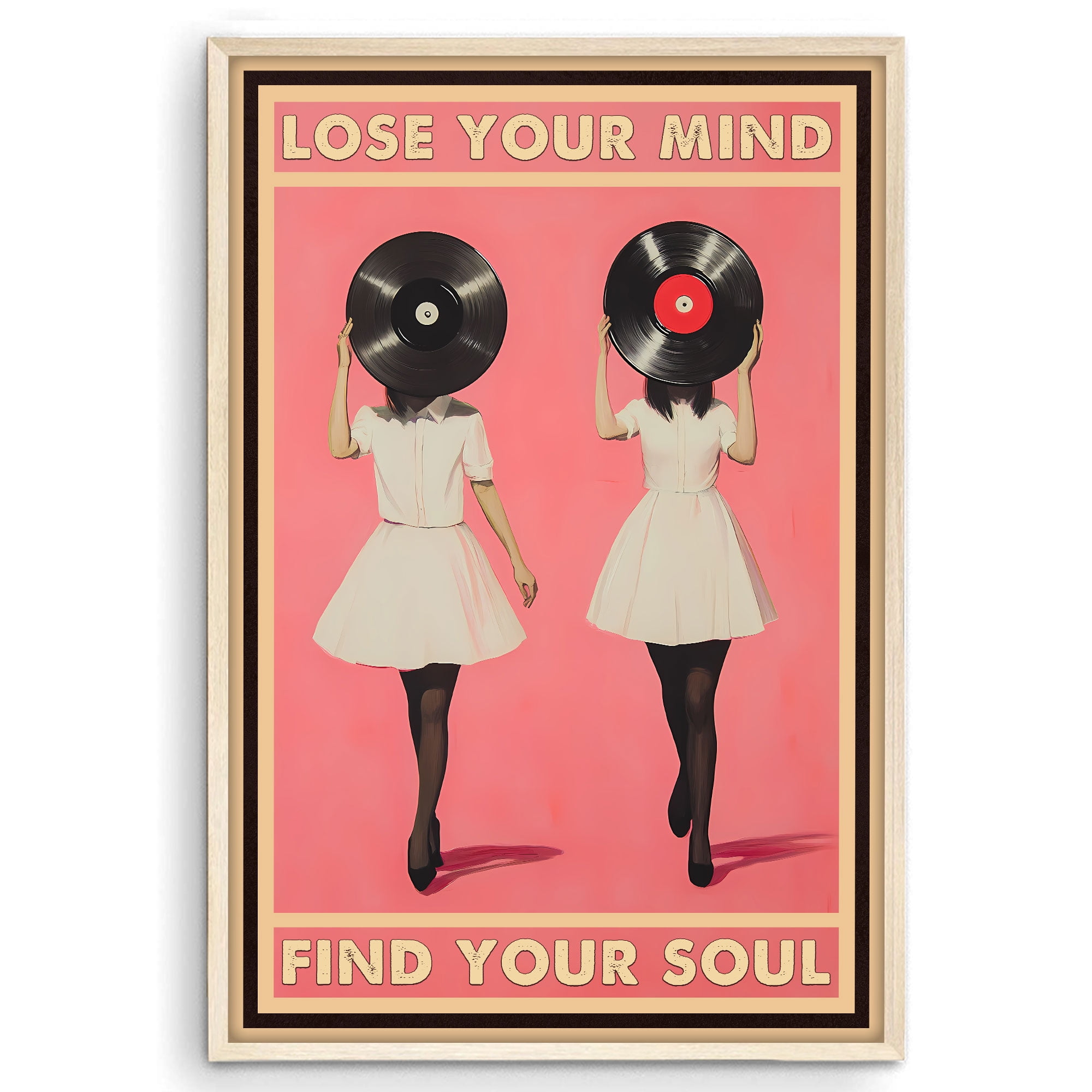 Eastern Print Vintage Disk Head Lose Your Mind Find Your Soul Art ...