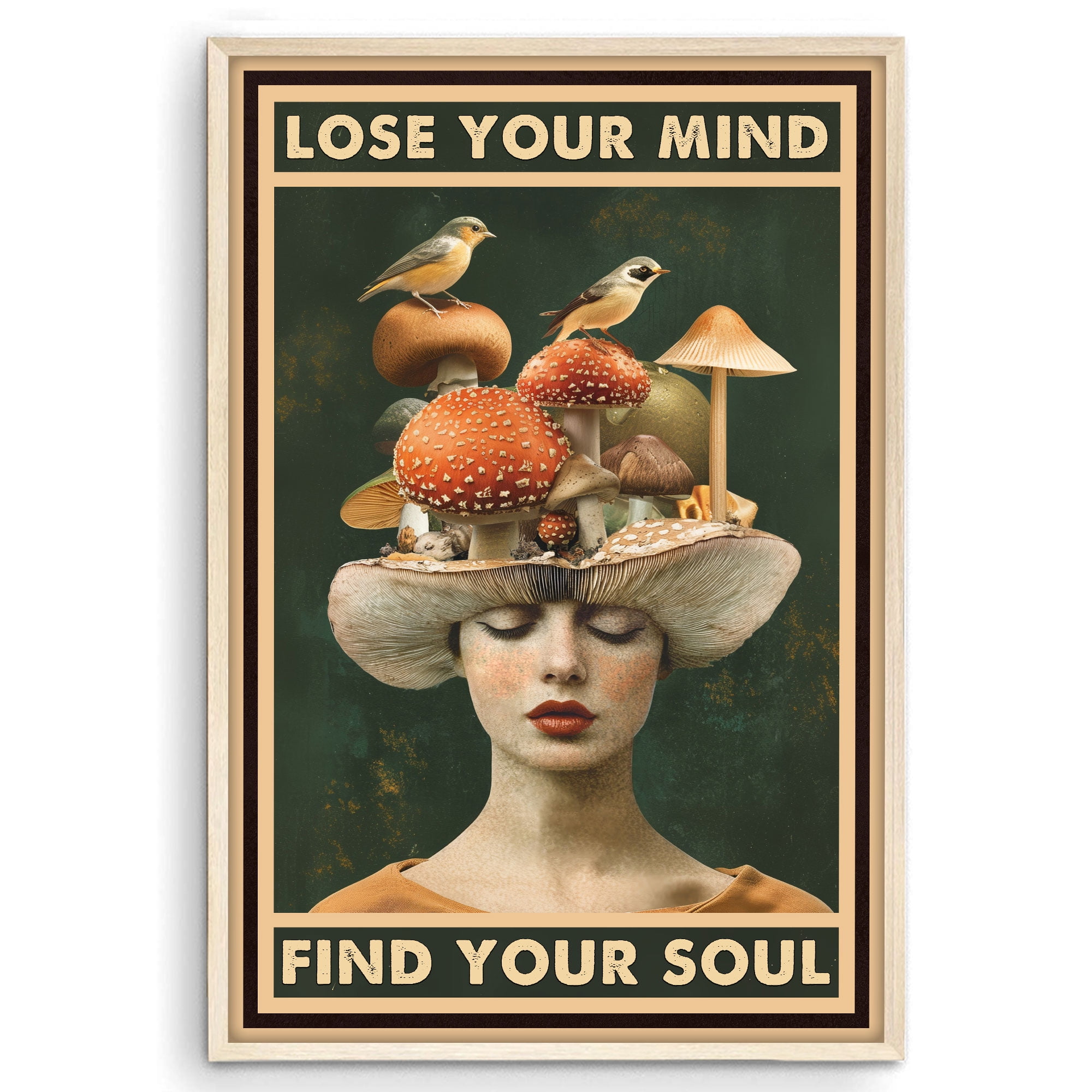 Eastern Print Vintage Lose Your Mind Find Your Soul Art, Mushrooms ...