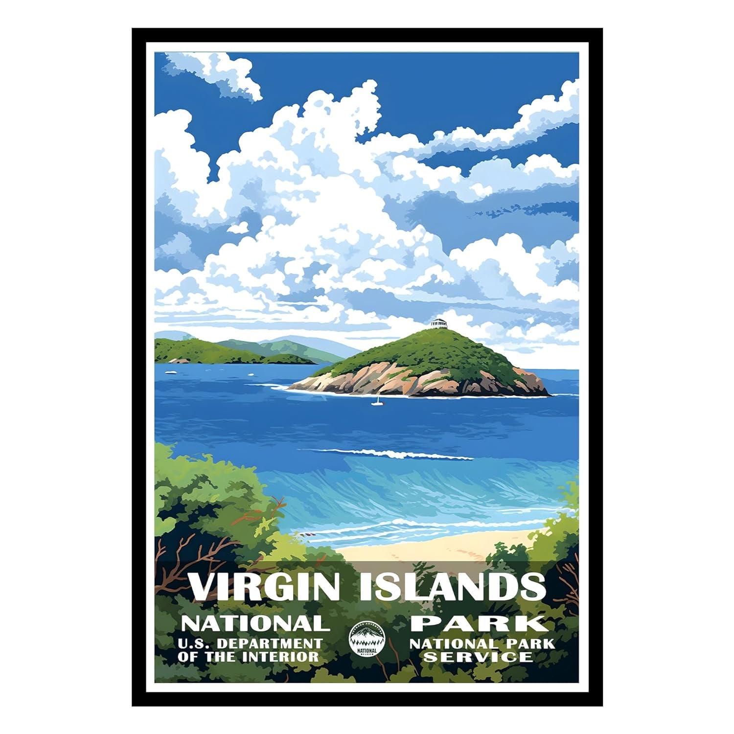 Eastern Print Virgin Islands National Park Poster, Virgin Islands ...