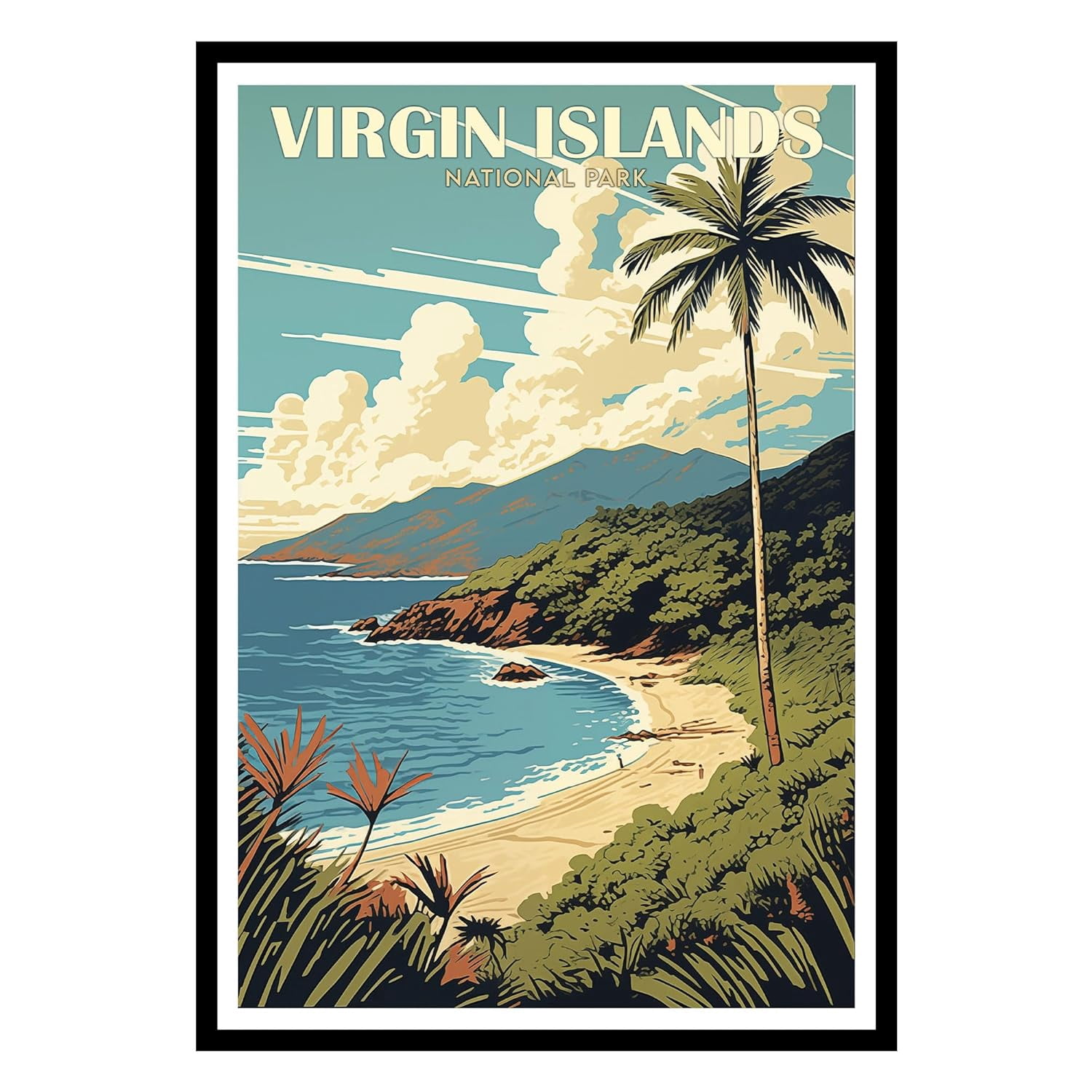 Eastern Print Virgin Islands National Park Poster, Virgin Islands ...
