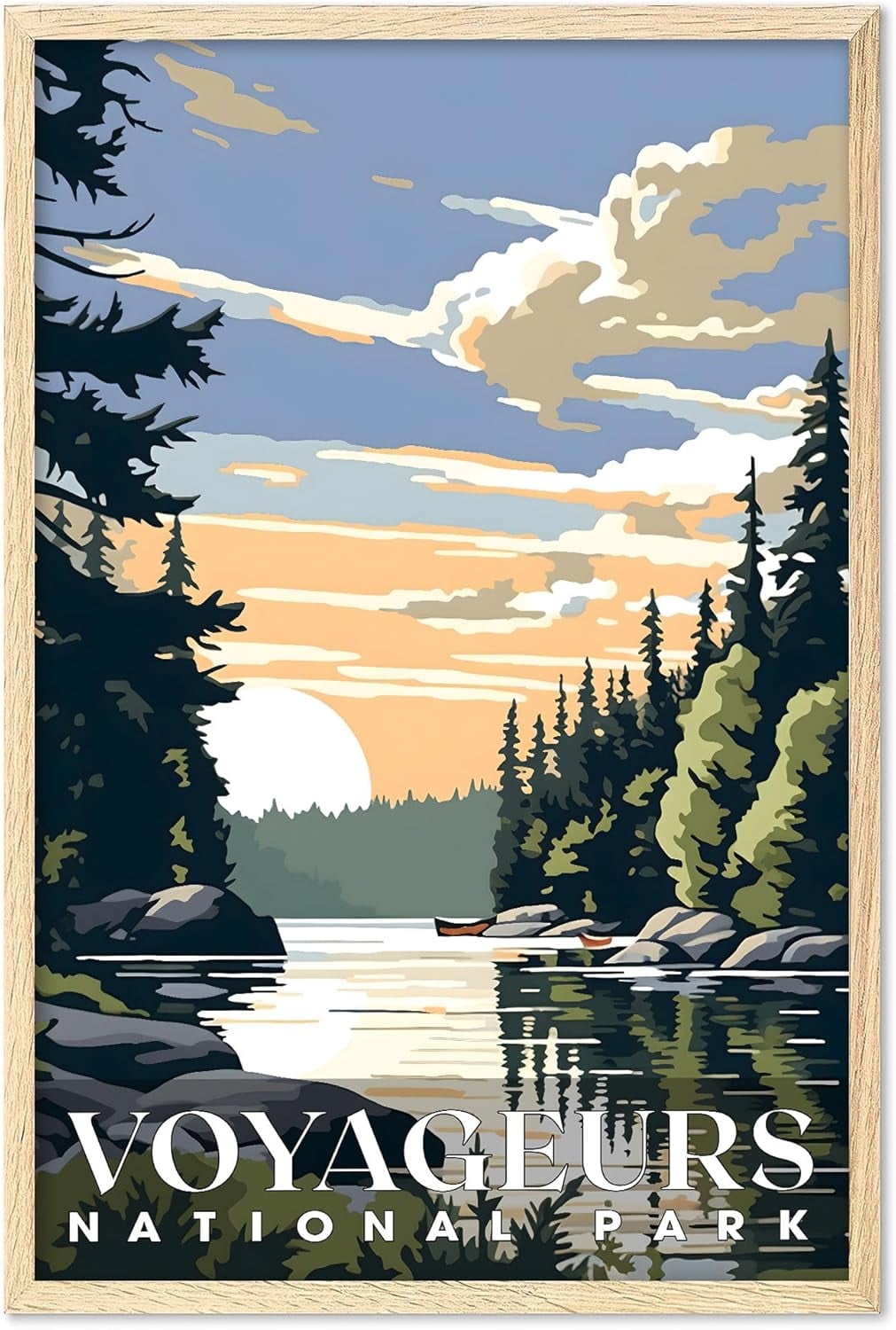 Eastern Print Voyageurs National Park, National Parks Wall Poster ...