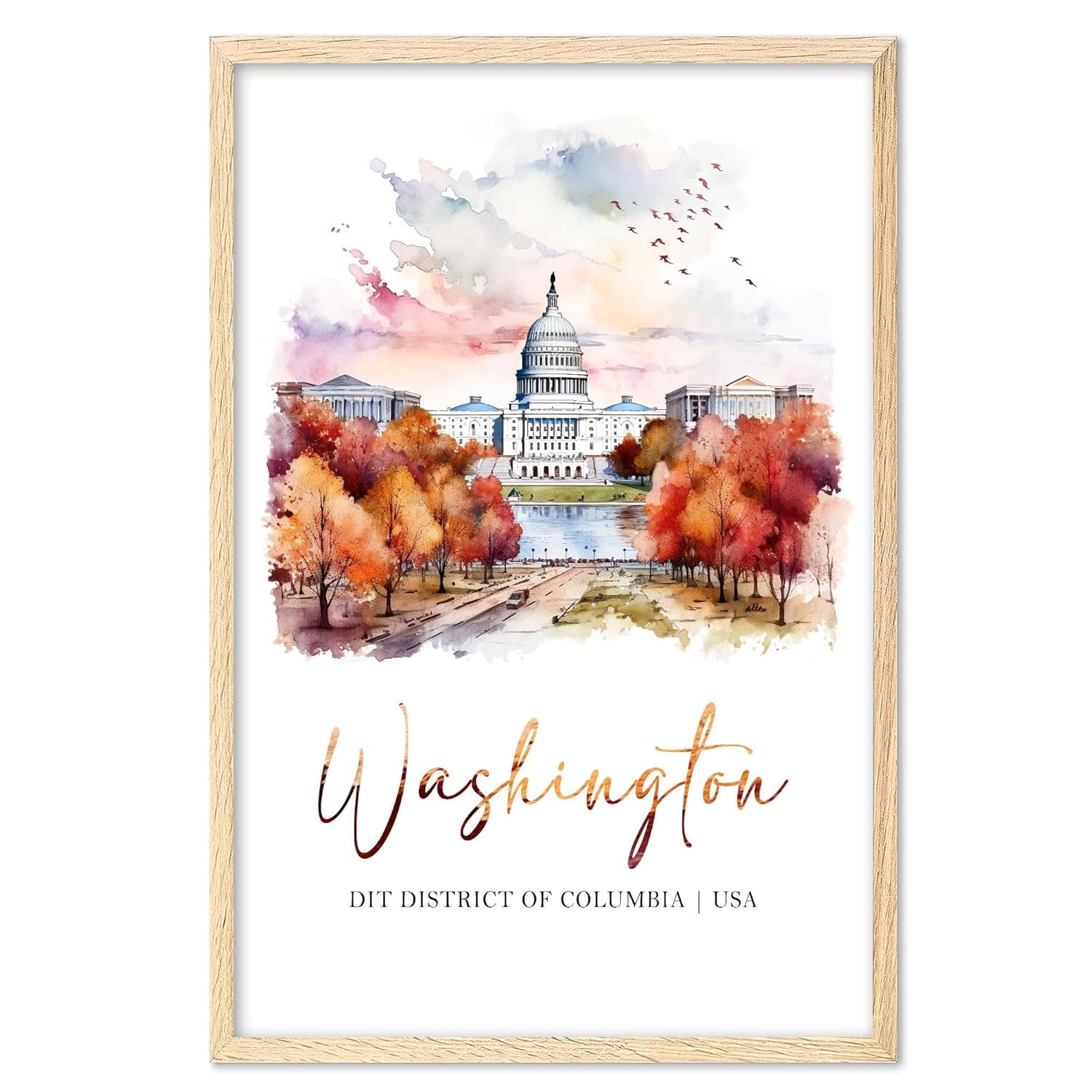 Eastern Print Washington Poster Art Print, States Landscape Wall Art ...