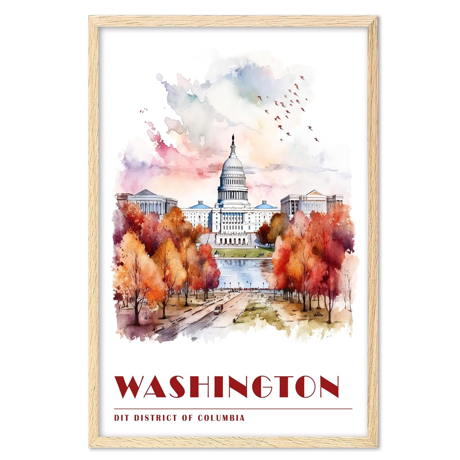 Eastern Print Washington Wall Art, States Landscape Wall Art Decor ...