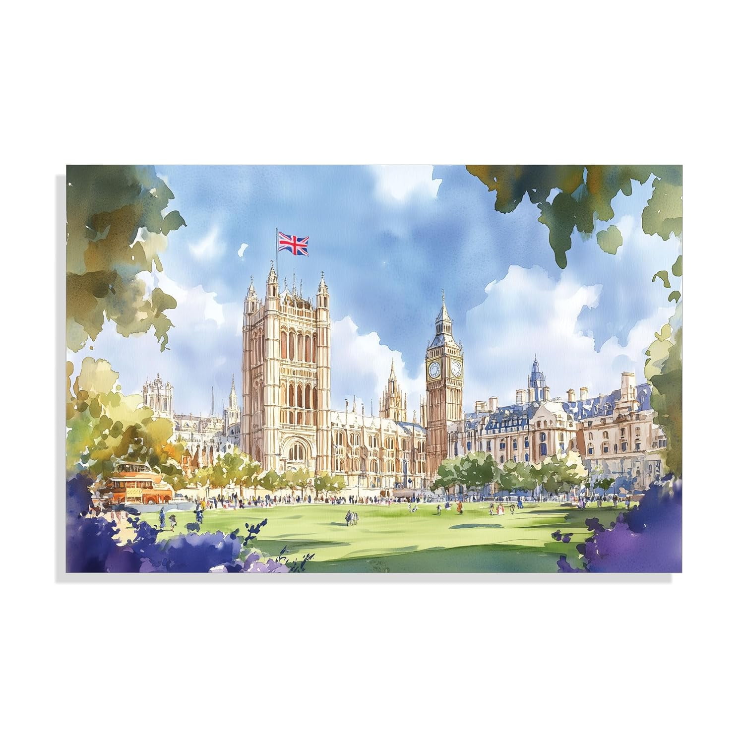 Eastern Print Westminster Abbey Watercolor Art Print, London Wall Art ...