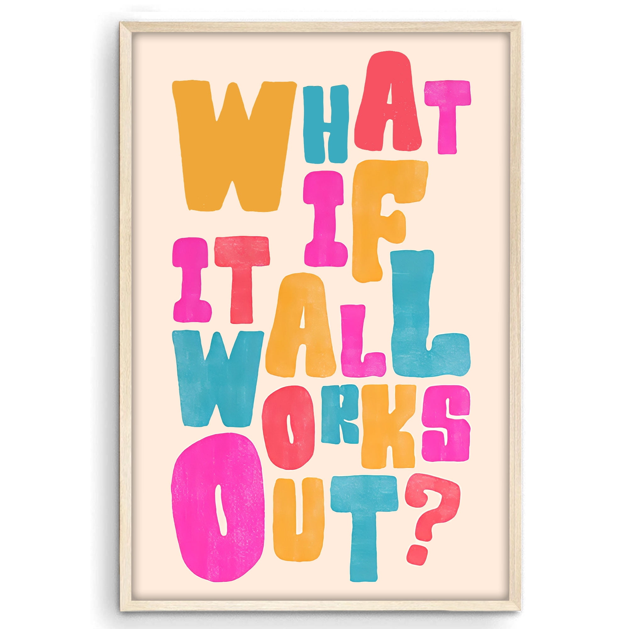 Eastern Print What If It All Works Out Poster - Inspirational ...