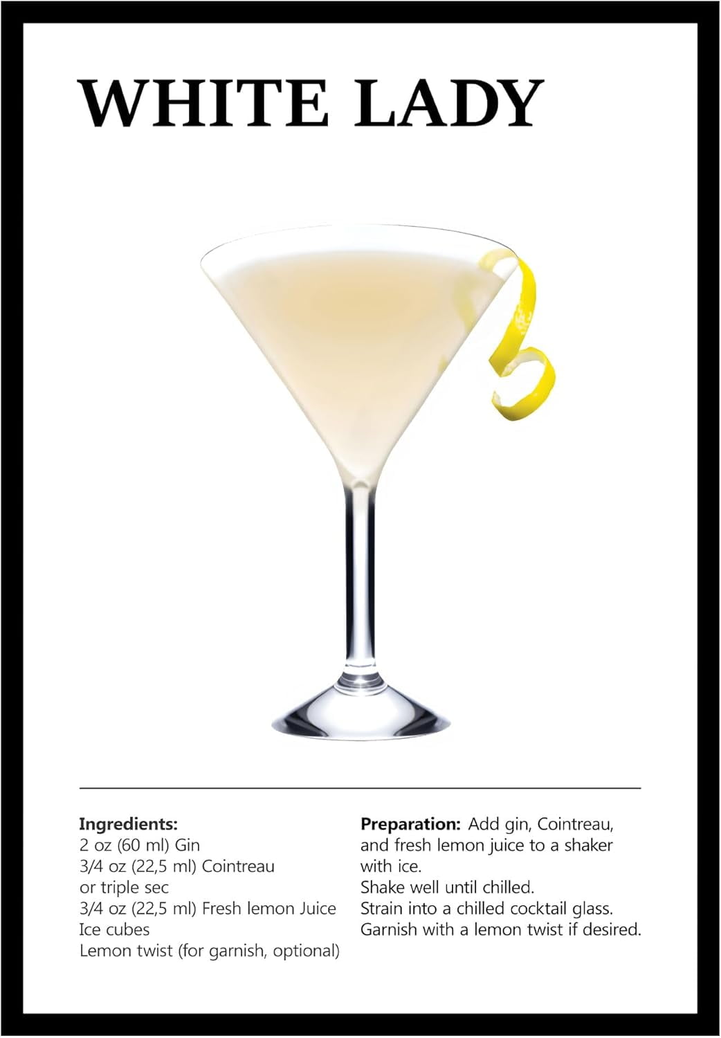 Eastern Print White Lady Wall Art, Colorful Cocktail Wall Art, Bar ...