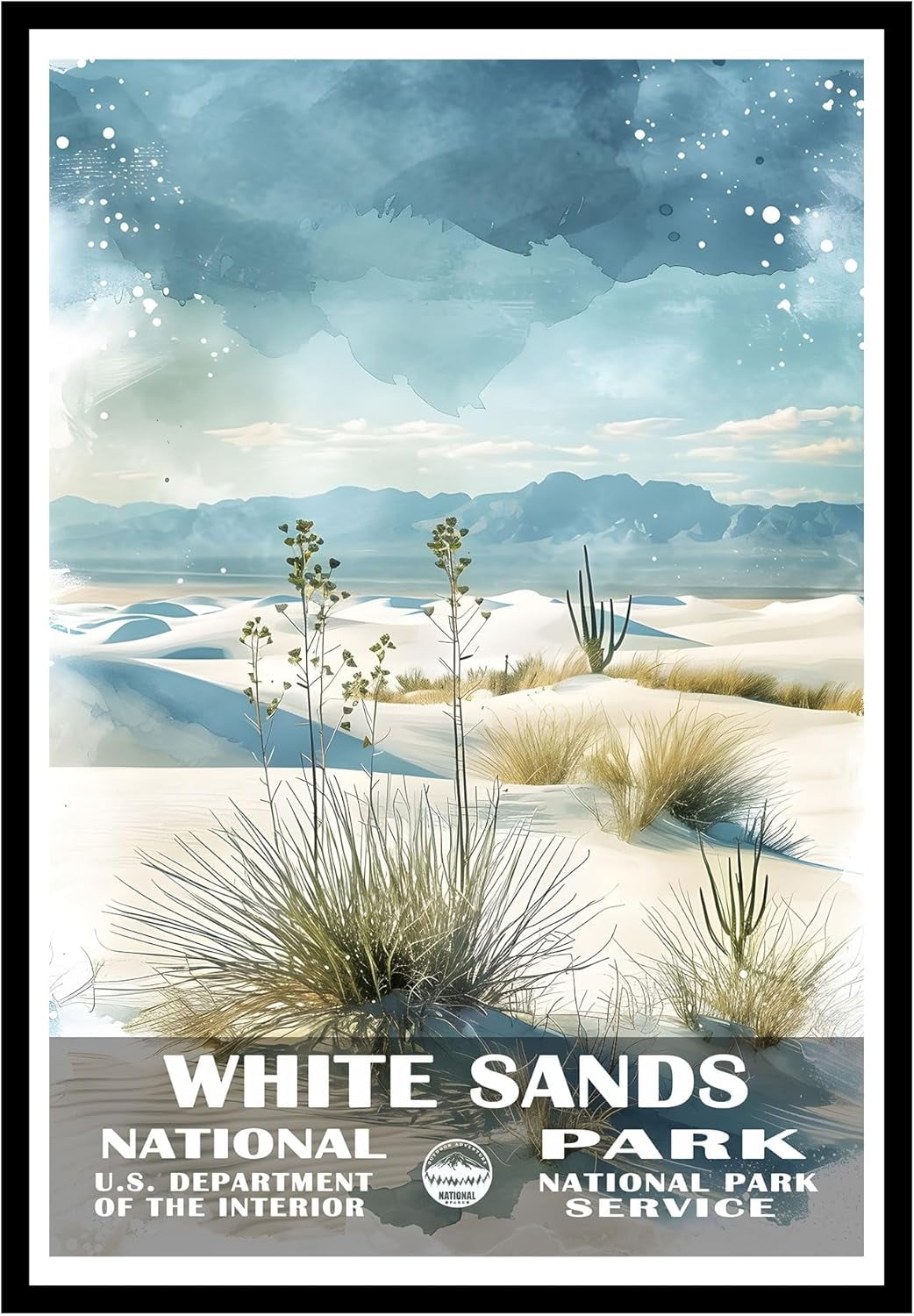 Eastern Print White Sands National Park Wall Art, National Parks ...
