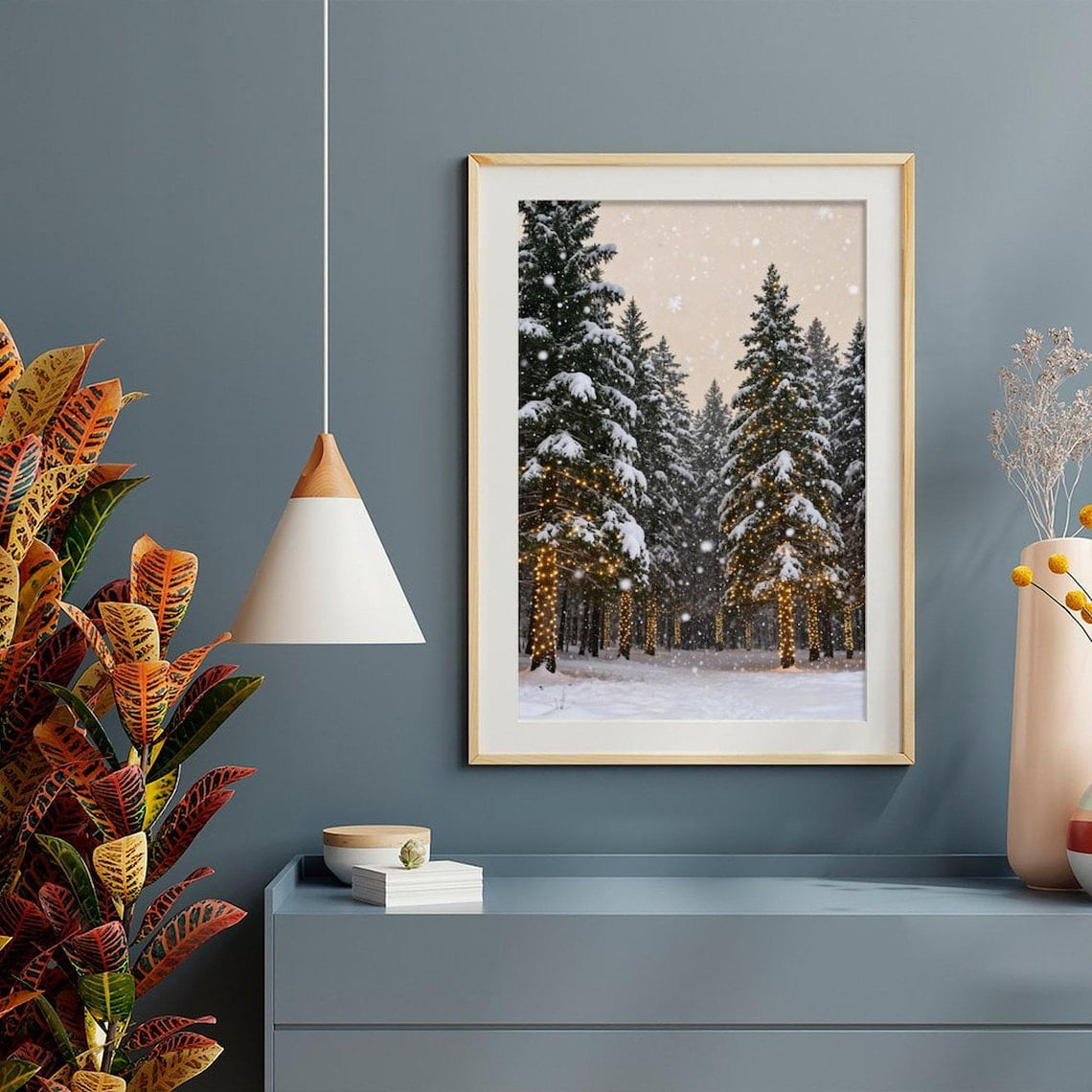 Eastern Print Winter Tree Poster, Winter Snow Forest Wall Decor, 16x24 ...