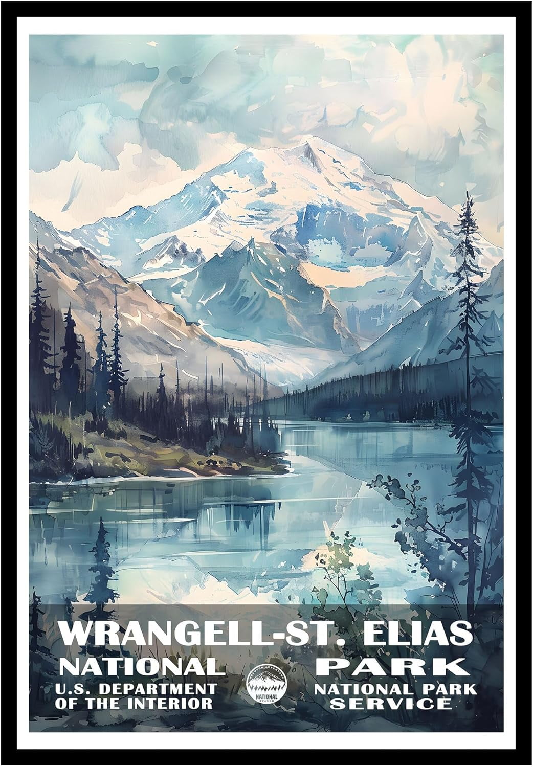Eastern Print Wrangell-ST. Elias National Park Poster, National Park ...