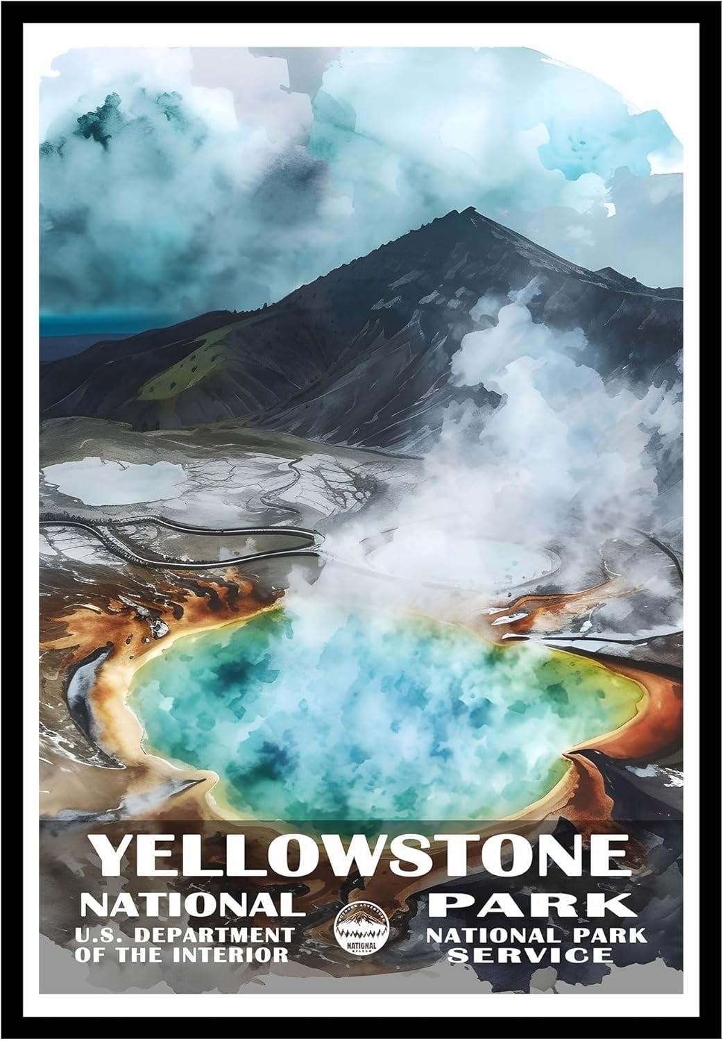Eastern Print Yellowstone National Park Wall Art, National Parks ...