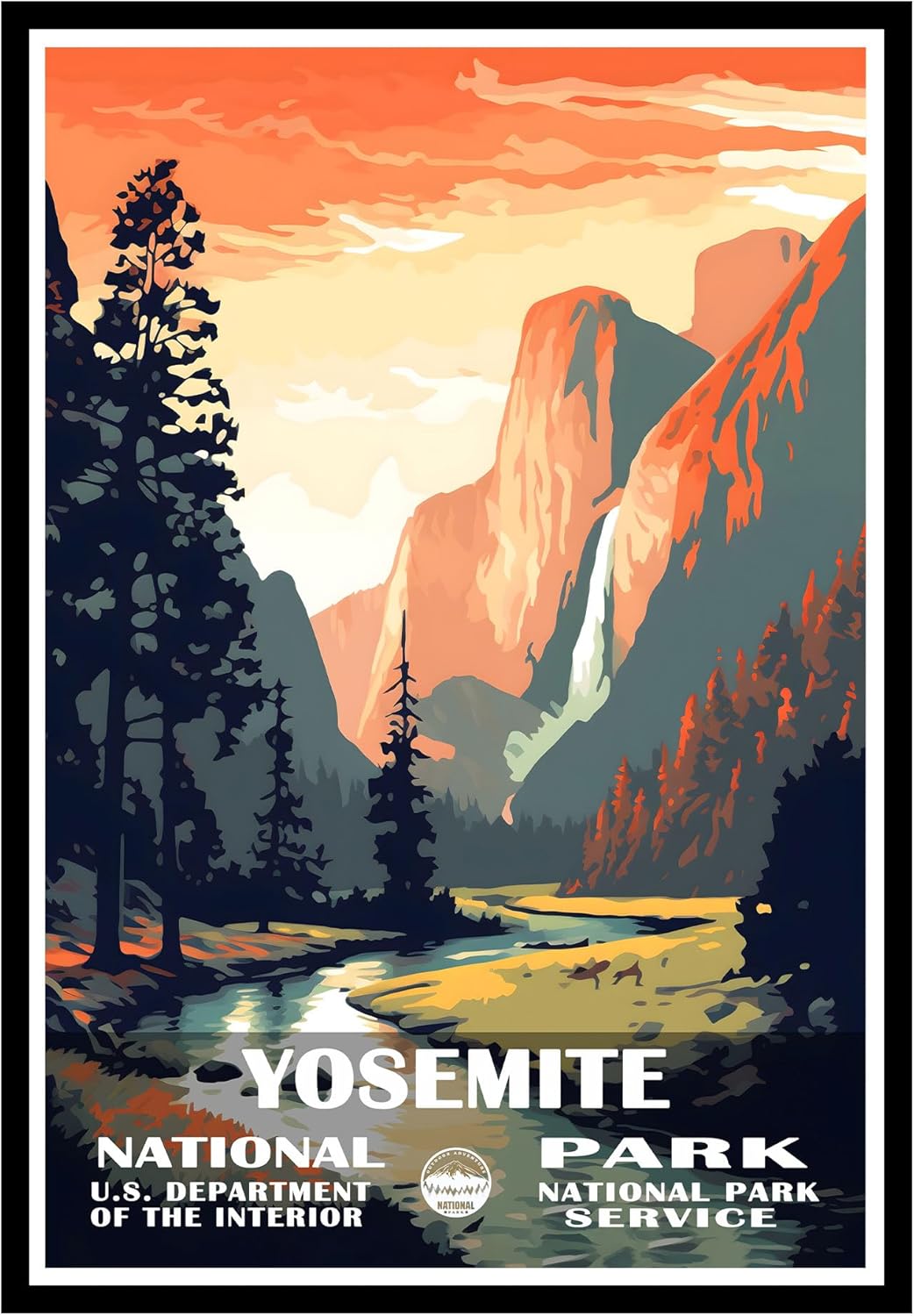 Eastern Print Yosemite National Park Poster, Yosemite National Park ...