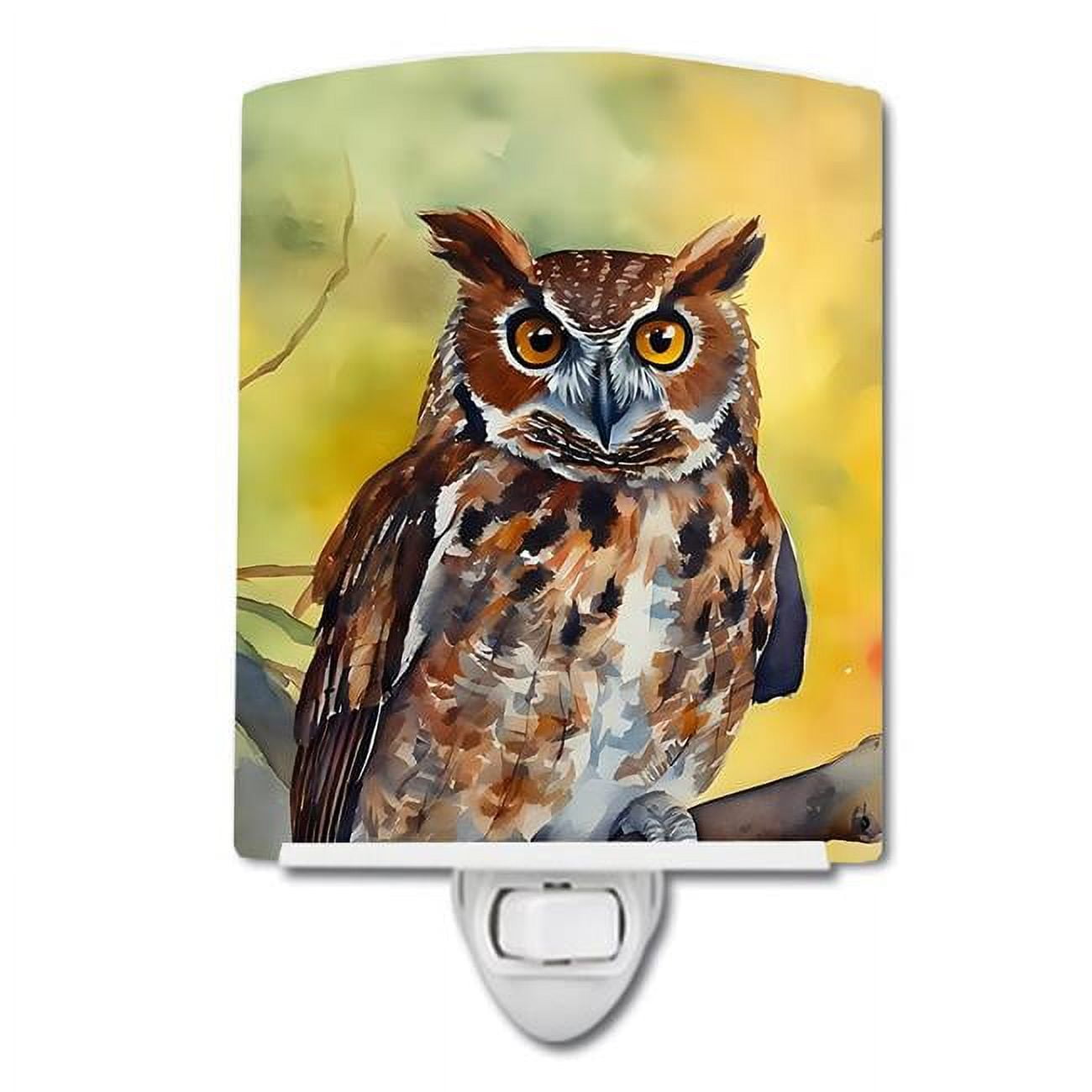 Eastern Screech Owl Ceramic Night Light 4 in x 6 in - Walmart.com