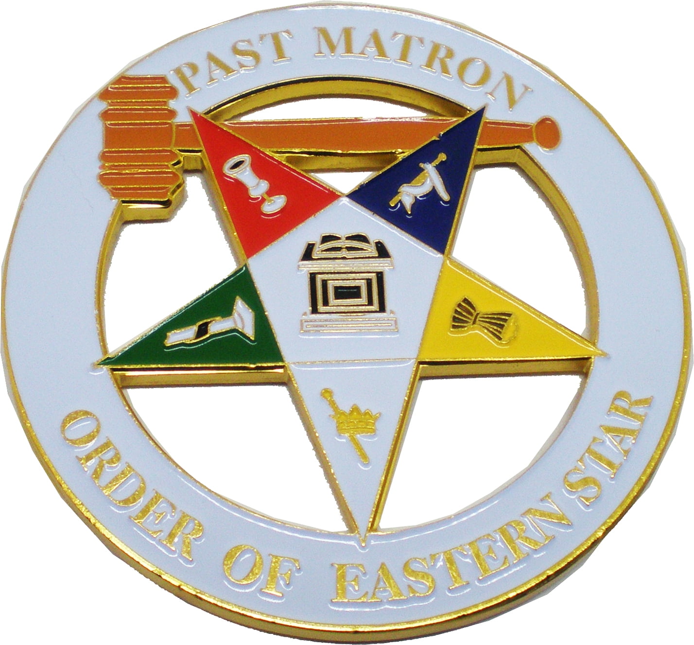 Eastern Star Past Matron Cut Out Heavy Weight Car Emblem [White - 2.75 ...