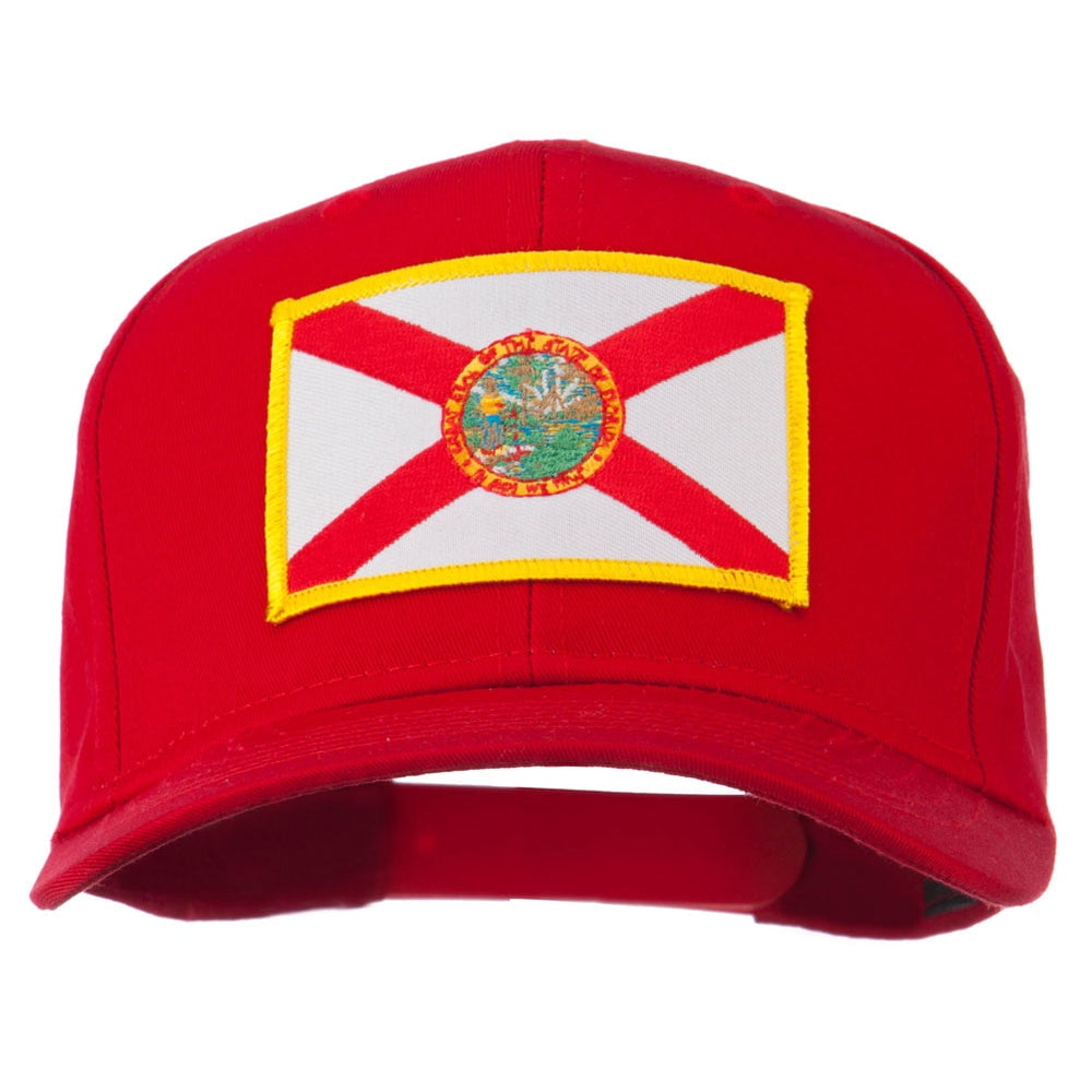 Eastern State Florida Embroidered Patch Cap - Red OSFM - Walmart.com
