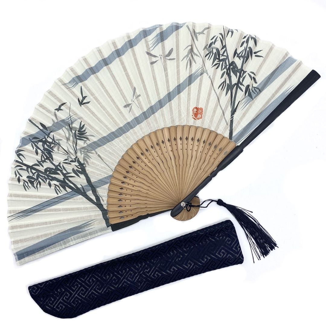 Eastern Wind bamboo print Chinese style hand folding fan, Japanese ...