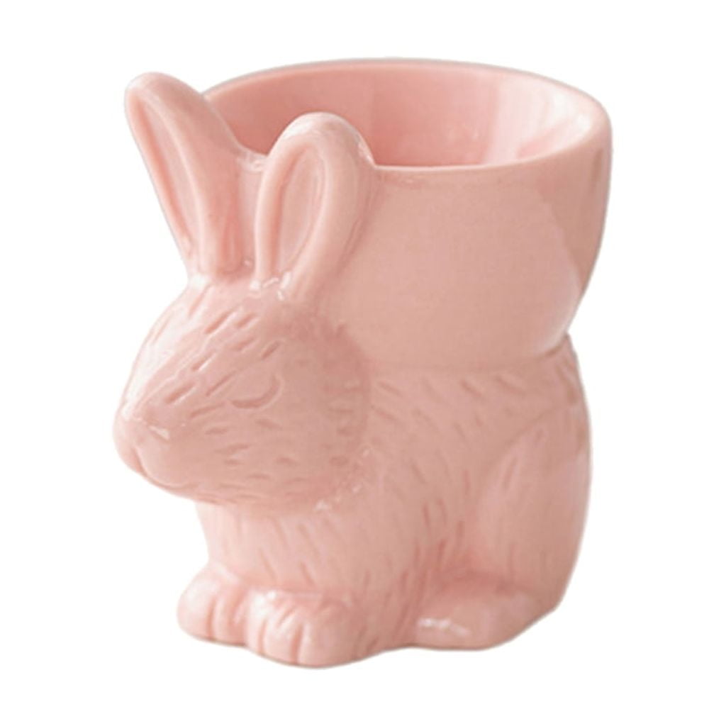 Easters Rabbit Shaped Eggs Cup Porcelain Ceramic Eggs Holder for Kids and Festives Table ...