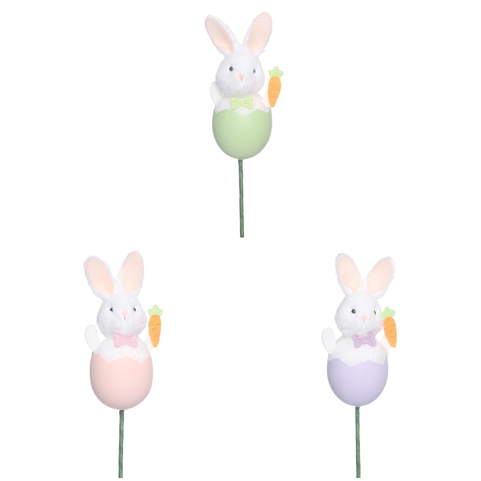 Easters Rabbits Eggs Stem Accessory Colorful Easters Bunny Decorations ...