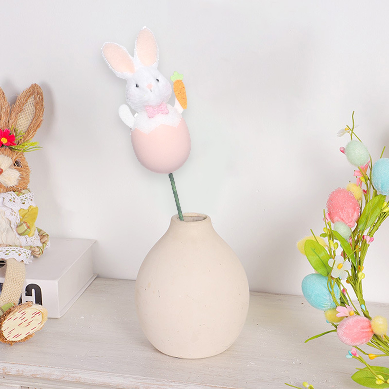 Easters Rabbits Eggs Stem Accessory Colorful Easters Bunny Decorations ...