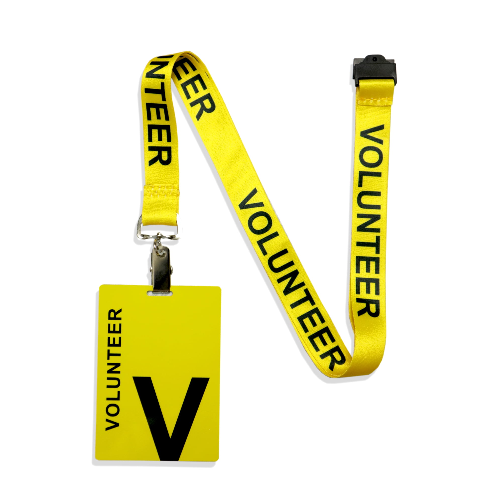 Eastex Yellow Volunteer Lanyard with Badge, Safety Breakaway 10 Pack ...