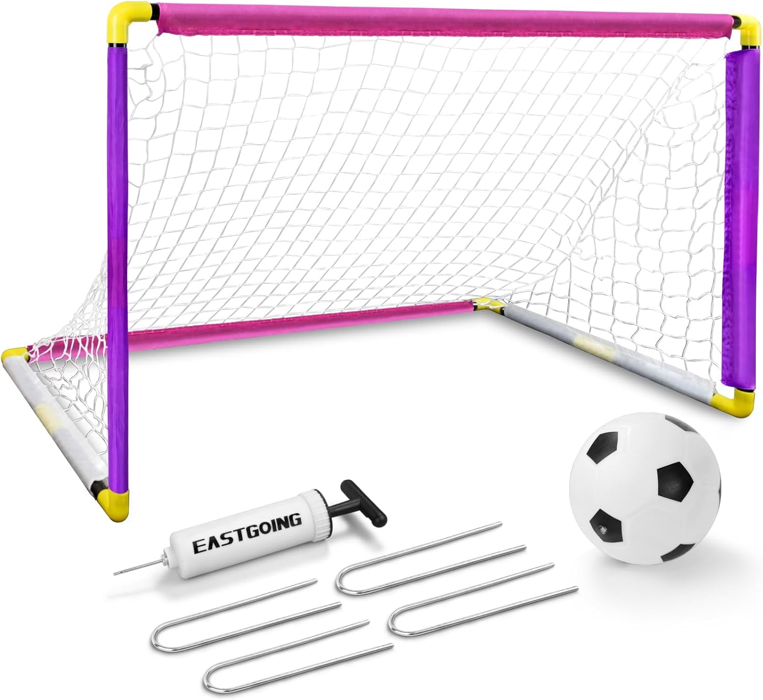Eastgoing Portable Soccer Goal Set- Backyard + Indoor Outdoor Mini ...
