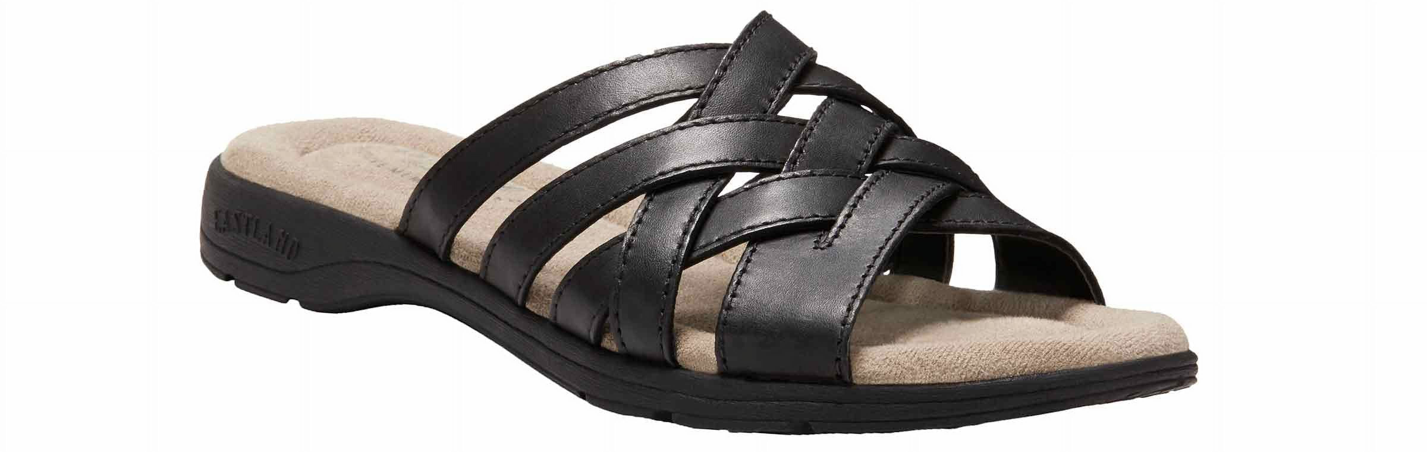 Eastland Hazel Women's Leather Slide Sandals Color: Black Size: 6 MED ...