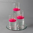 Eastland Round Mirror 10" and Cylinder Vase with 3" Hot Pink Floating ...