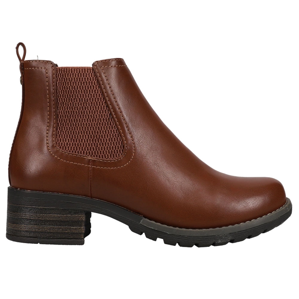 Eastland Women's Jasmine Round Toe Chelsea Boots, Low Block Heel ...