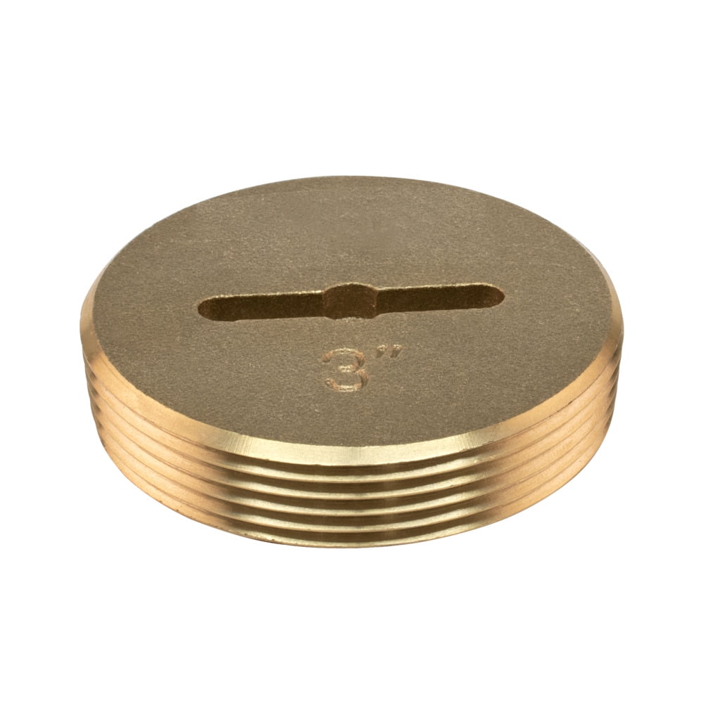 Eastman 42002 Slotted Cleanout Plug, 3 inch, Brass - Walmart.com