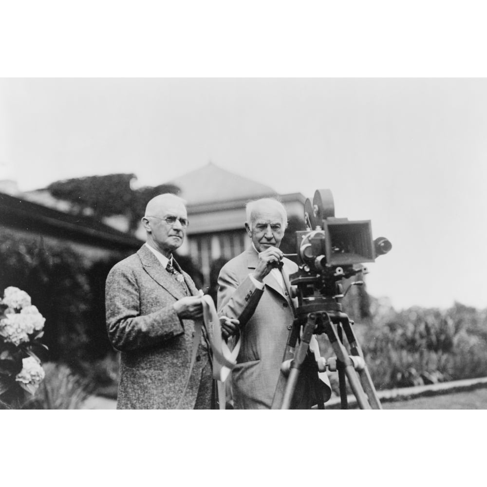 Eastman And Edison 1928. Namerican Inventors George Eastman And Thomas ...