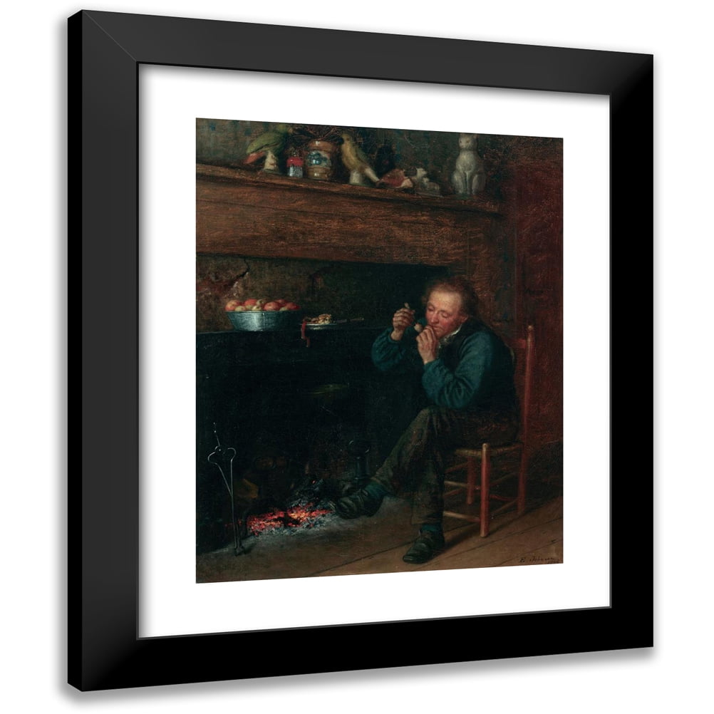 Eastman Johnson 12x14 Black Modern Framed Museum Art Print Titled ...