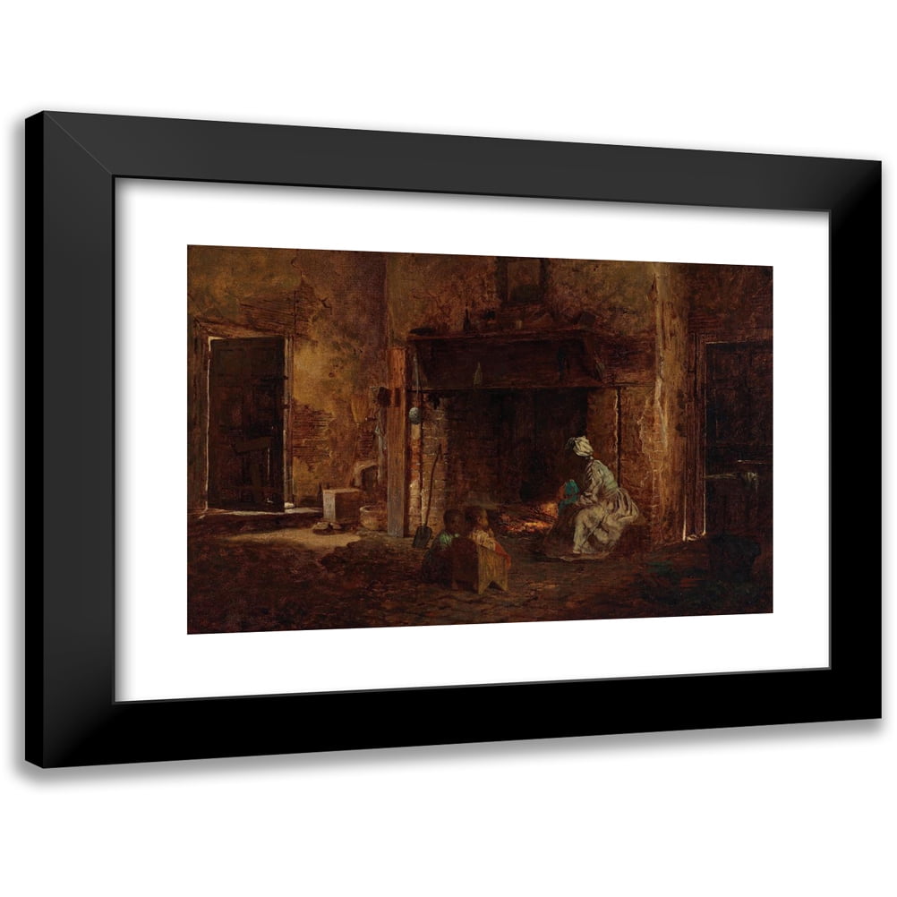 Eastman Johnson 14x11 Black Modern Framed Museum Art Print Titled ...