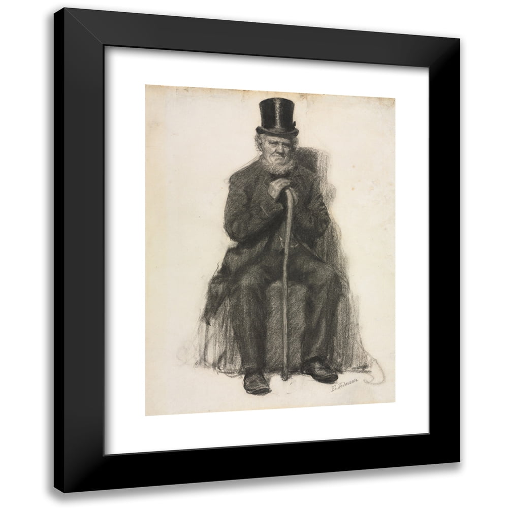 Eastman Johnson 14x18 Black Modern Framed Museum Art Print Titled ...