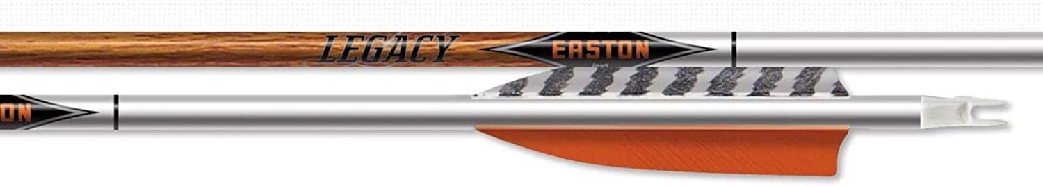 Easton Legacy Wood Grained Carbon Arrow & Hand-Feather Fletched 6.5MM ...