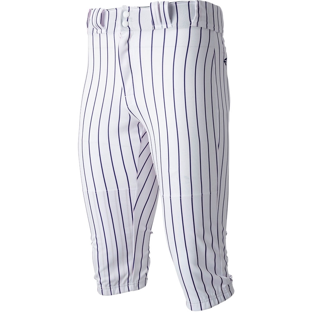 Easton Men's Rival+ Pinstripe Knicker Baseball Pants White/Navy L ...