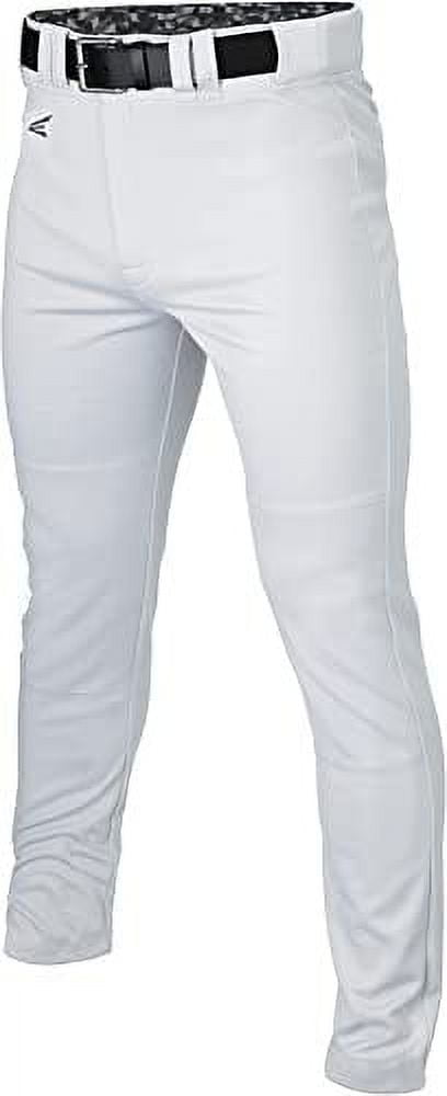 Easton Men's Standard Full-Length Relaxed Fit Baseball Pants, White ...