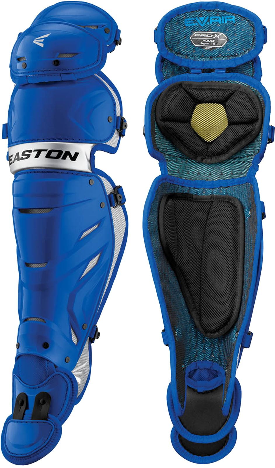 Easton Pro X Baseball Catchers Leg Guards, Intermediate, Royal ...