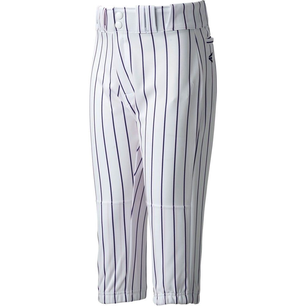 Easton Youth Rival+ Pinstripe Knicker Baseball Pants White/Navy S ...