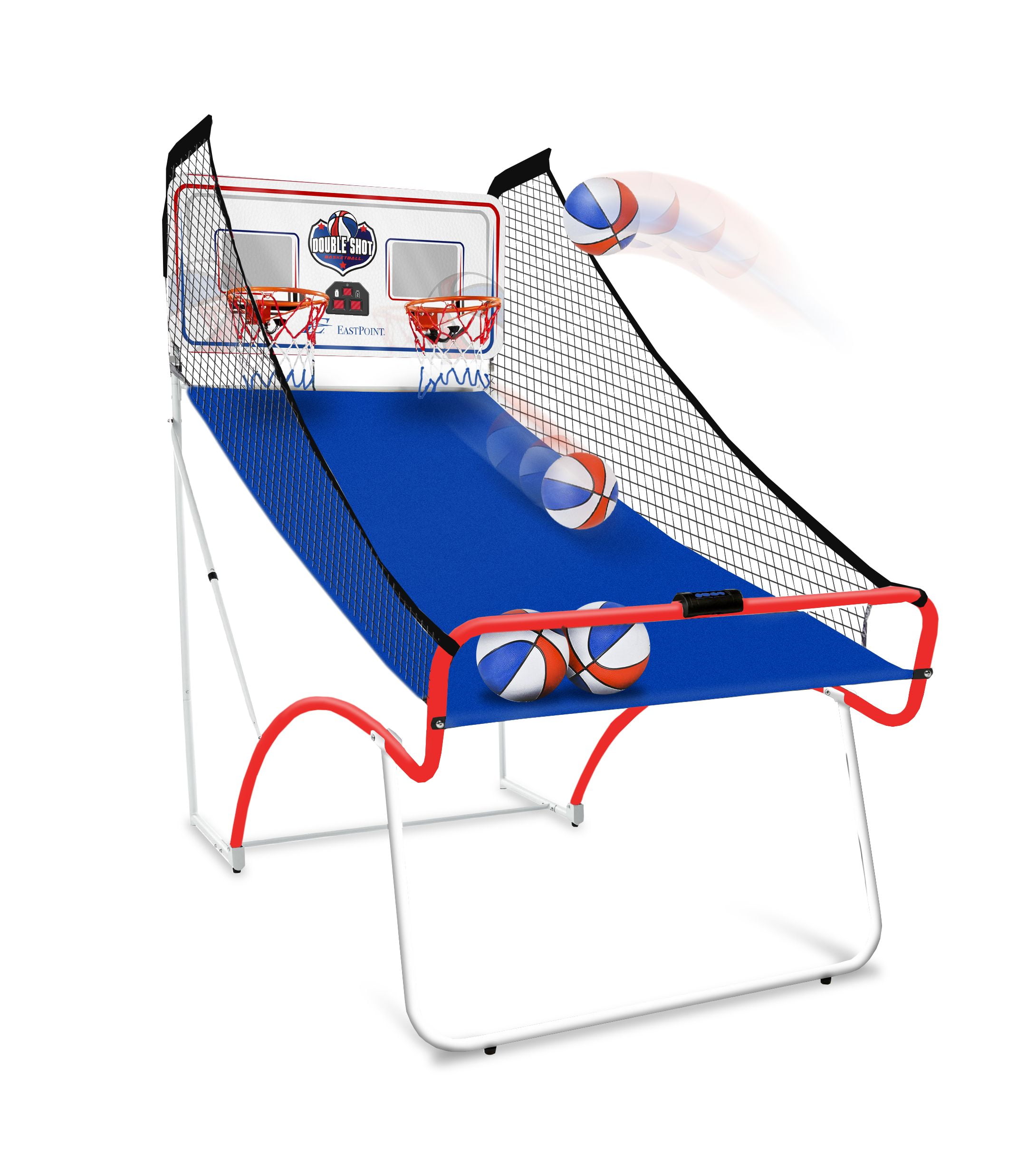 EastPoint Shootout Basketball Red, White & Blue Folding Arcade Game ...