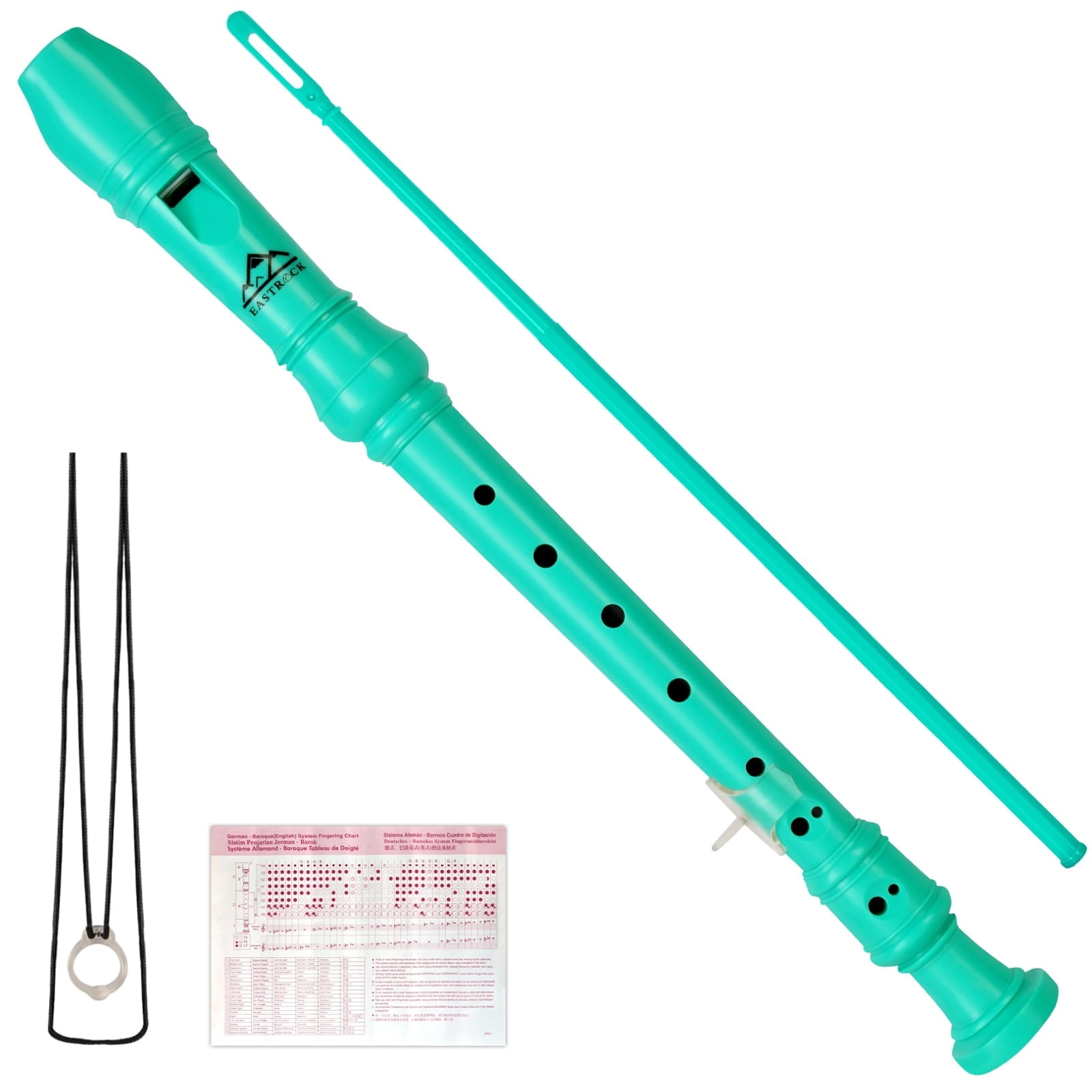 EASTROCK Soprano Recorder, German Style, 3-Piece, Cleaning Rod ...